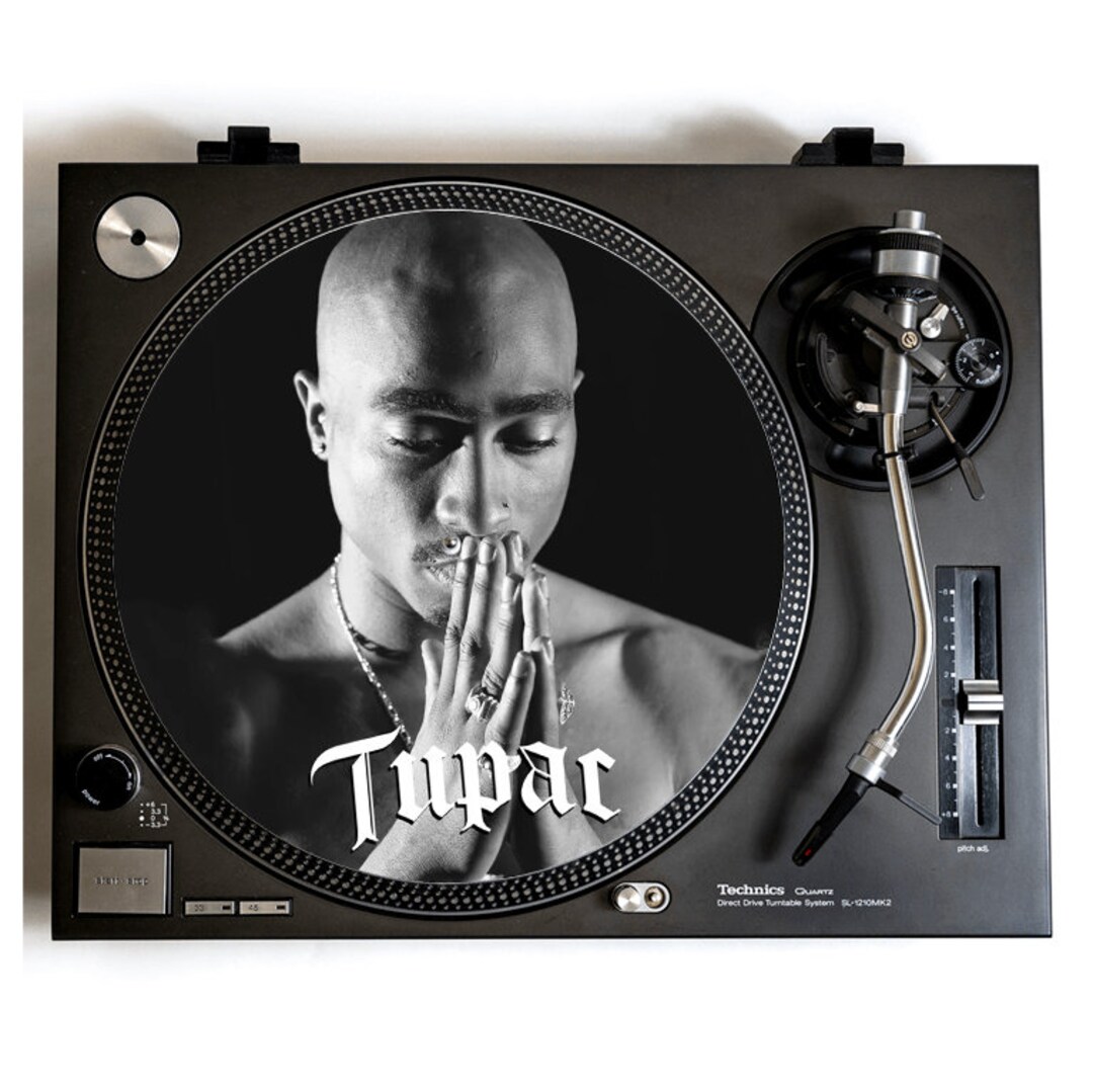 Tupac Shakur Turntable Slipmat for Vinyl Records, Custom Slip Mat, Hip ...