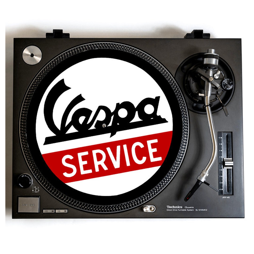 Vespa Scooter Turntable Slipmat for Vinyl Records, DJ Slip Mats ...