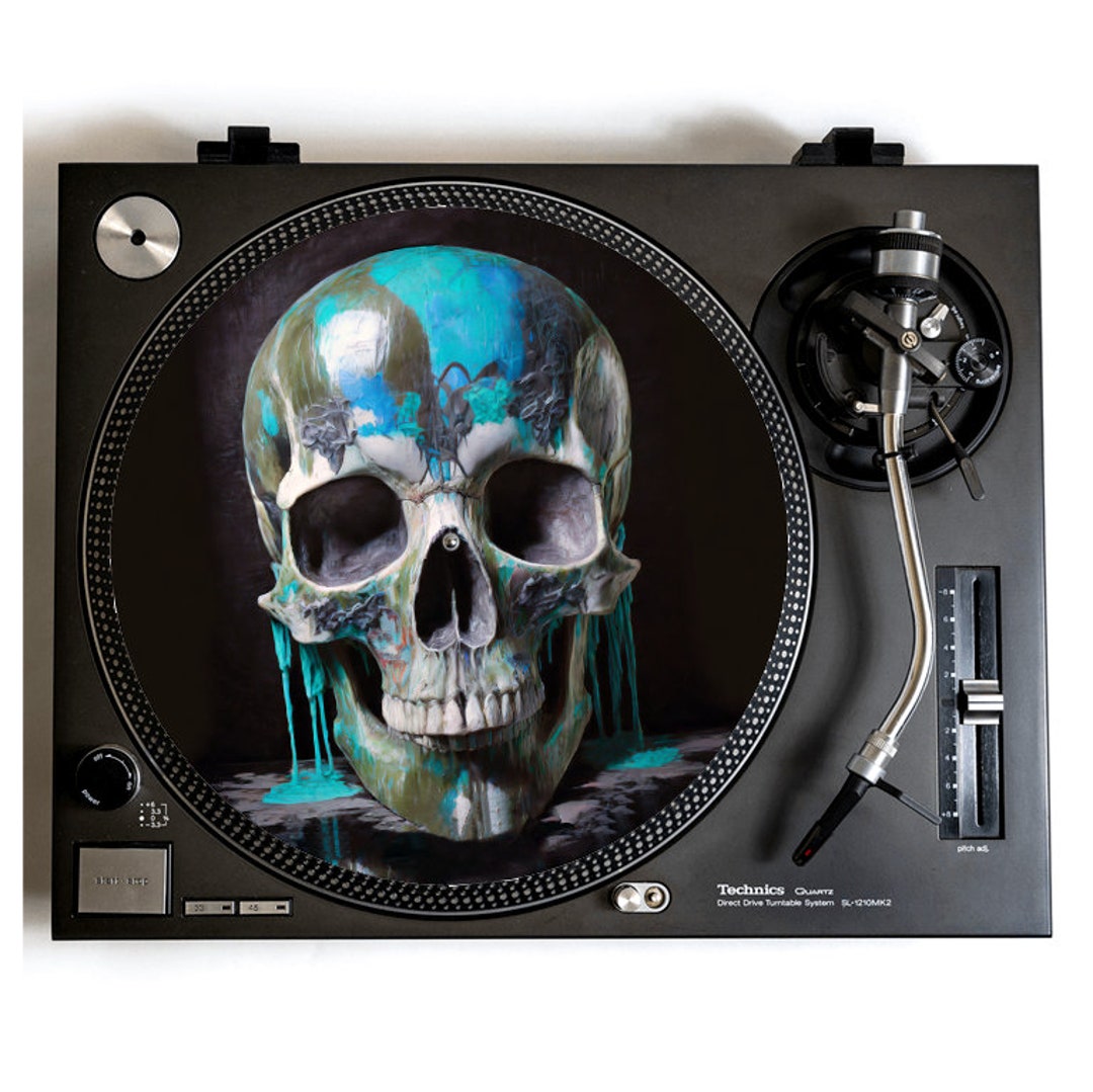 Painted Skull Turntable Slipmat for Vinyl Records Djs EDM - Etsy