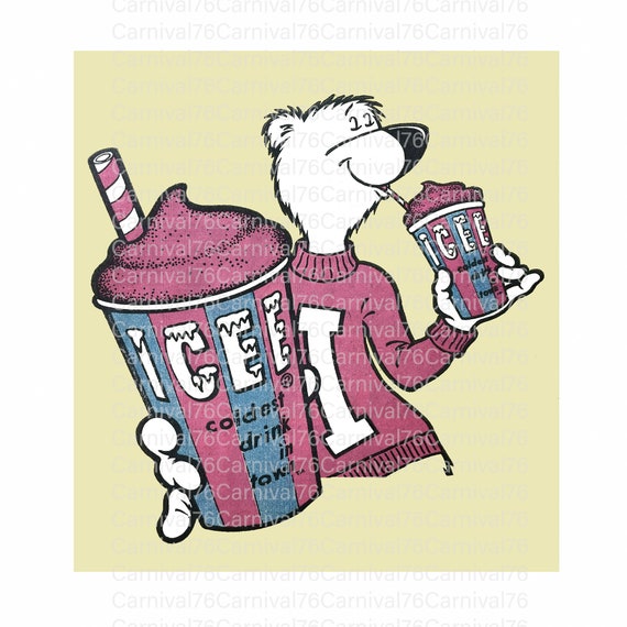 Retro Shirts Svg ICEE Vintage Artwork Summer 1970s Clipart - Etsy