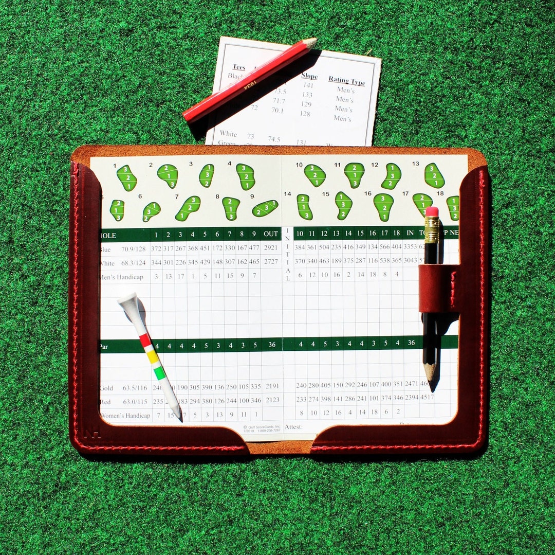 Leather Golf Scorecard Holders Personalized Golf Gifts - Etsy