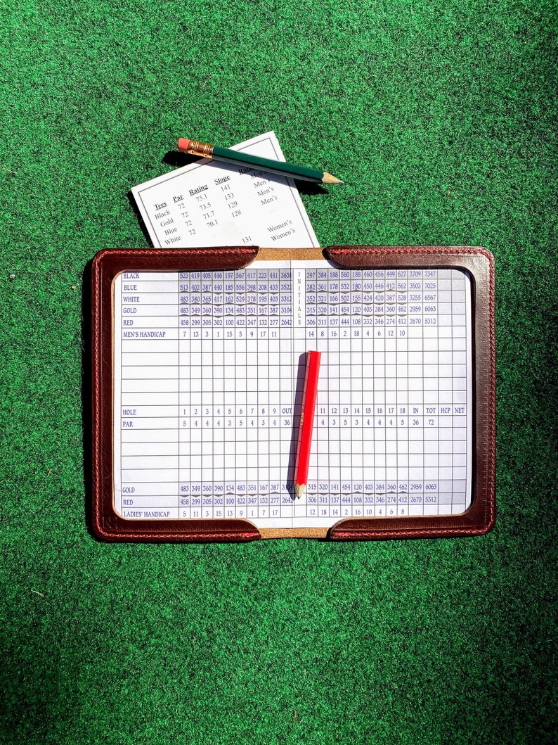 Leather Golf Scorecard Holders / Personalized / Hand-crafted / | Etsy