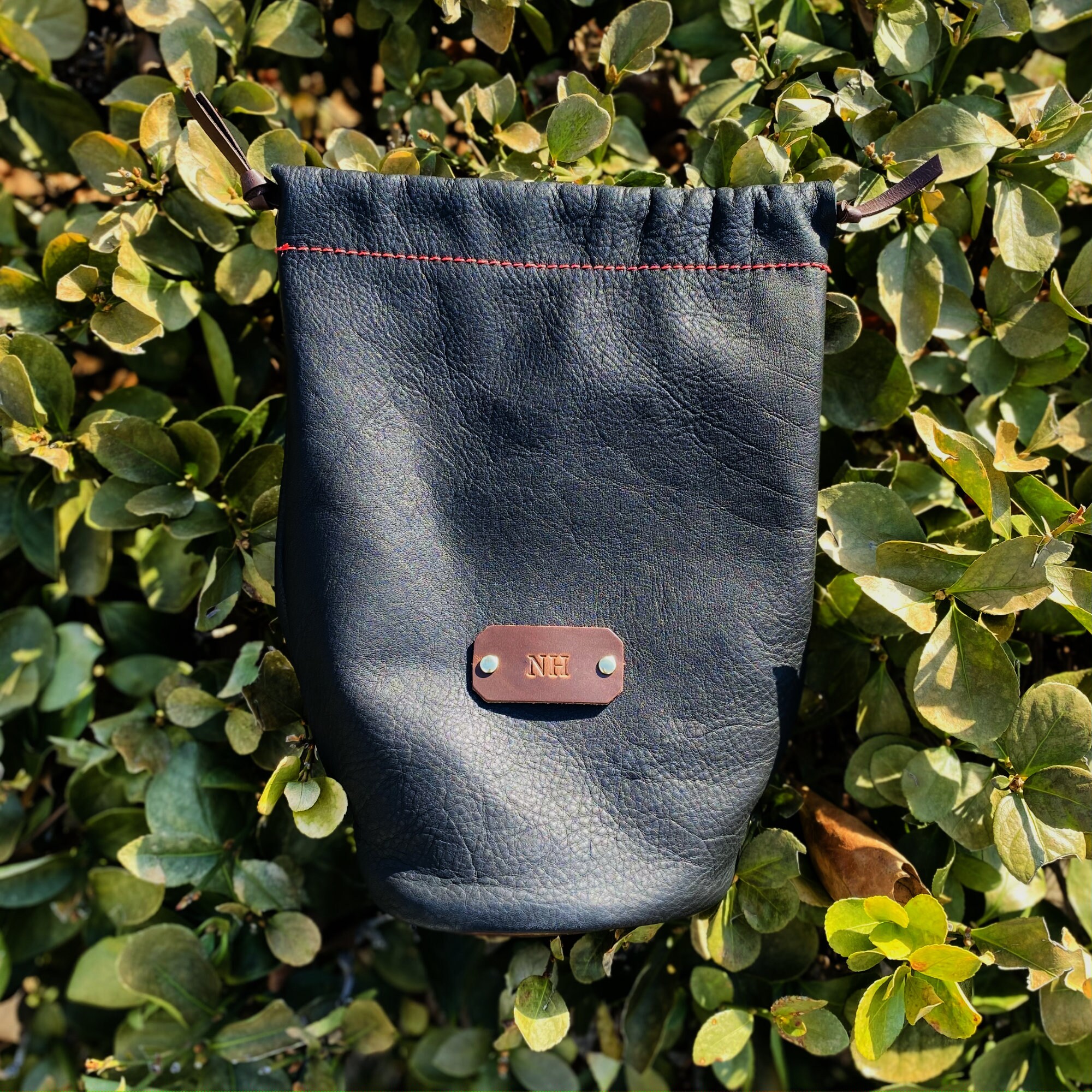 Leather Golf Shag Bag | Personalized Practice Ball Bag | Range Caddy ...