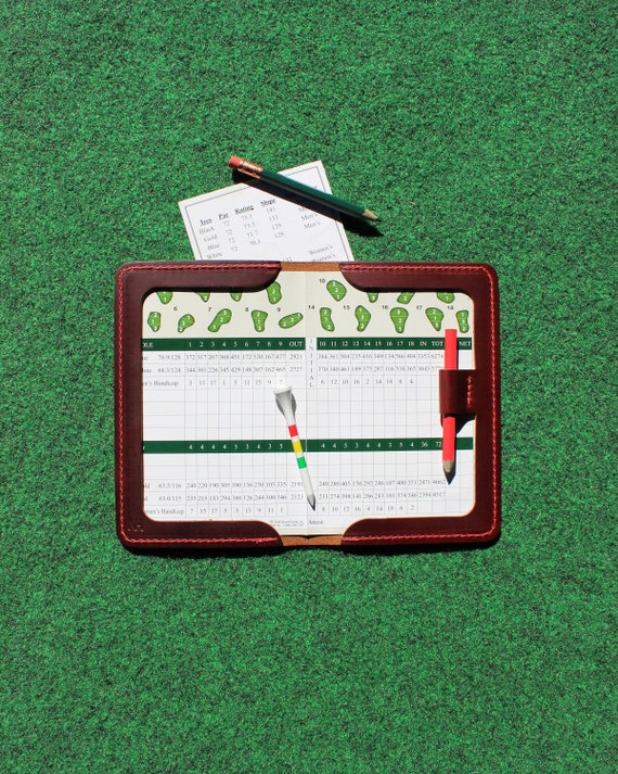 Leather Golf Scorecard Holders / Personalized / Hand-crafted / | Etsy