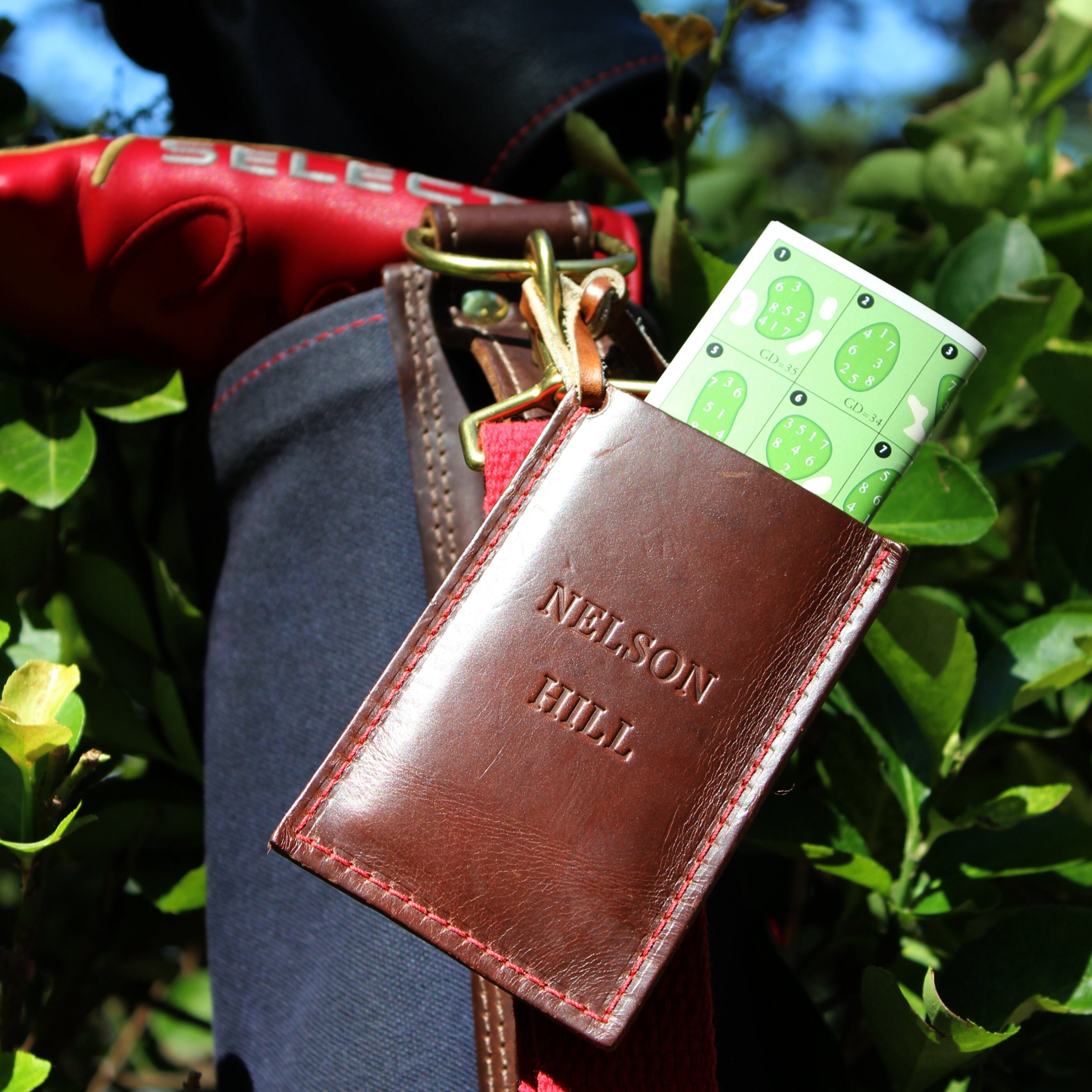 Leather Golf Bag Tag Wallets Personalized Golf Gifts Golf Digest's Best ...