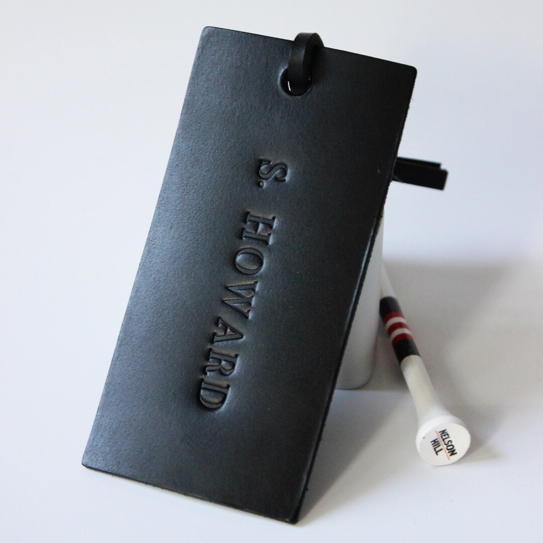 Leather Golf Bag Tags | Personalized Golf Gift | Custom Club Member Tag ...