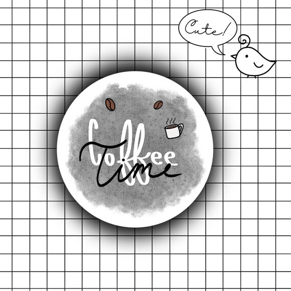Coffee Time Sticker - Etsy