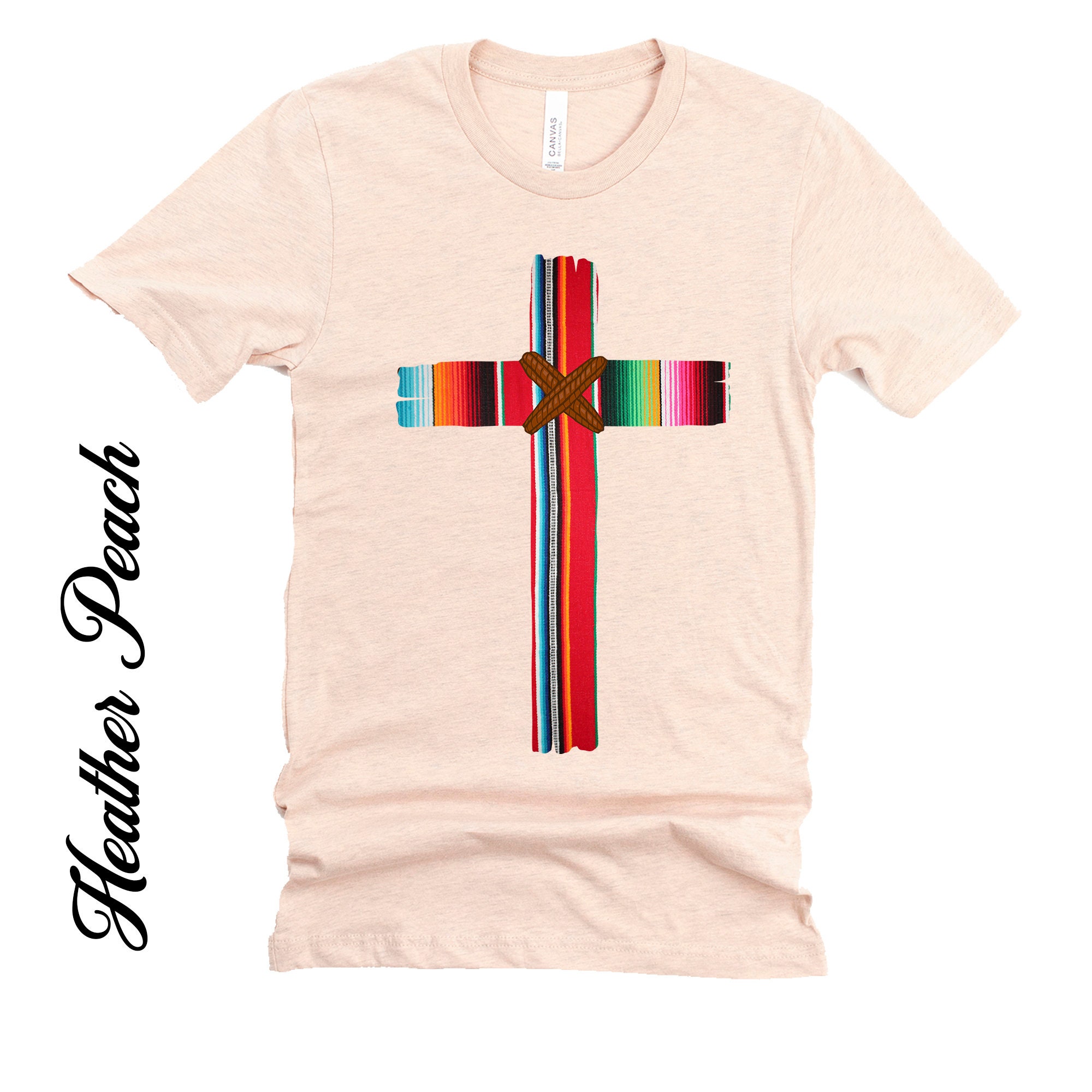 Serape Cross Christian Crucifix Design Gift Church Shirt for Religious ...