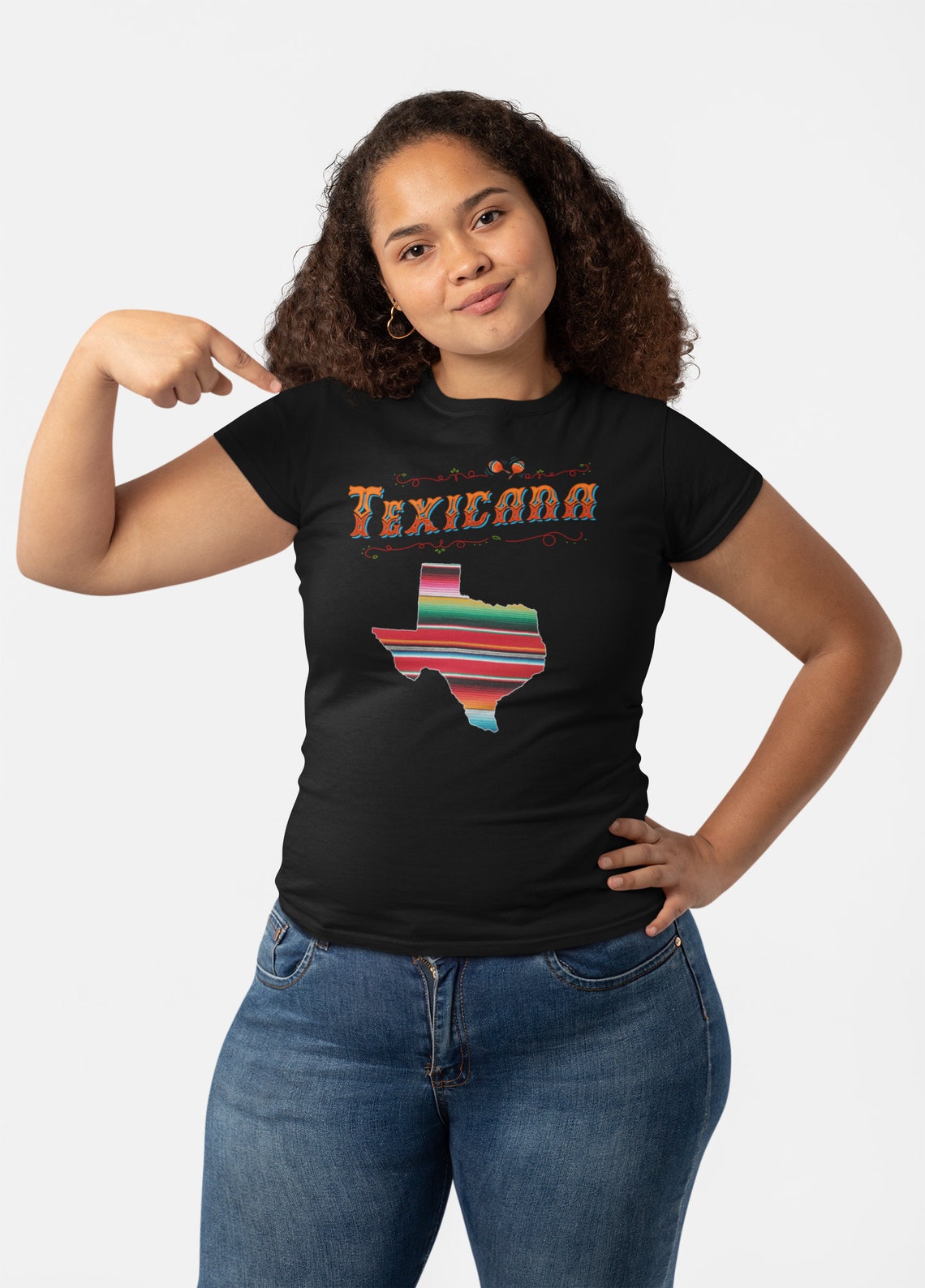 Texicana Serape Texas State Map. Gift Shirt for Cinco De Mayo or ...
