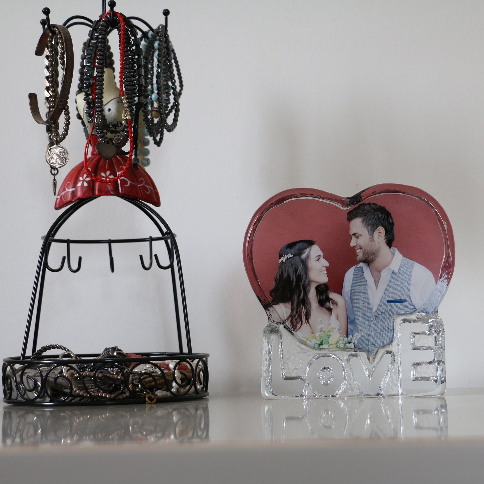 Custom Photo Printed on Crystal Office Desktop Decor | Etsy