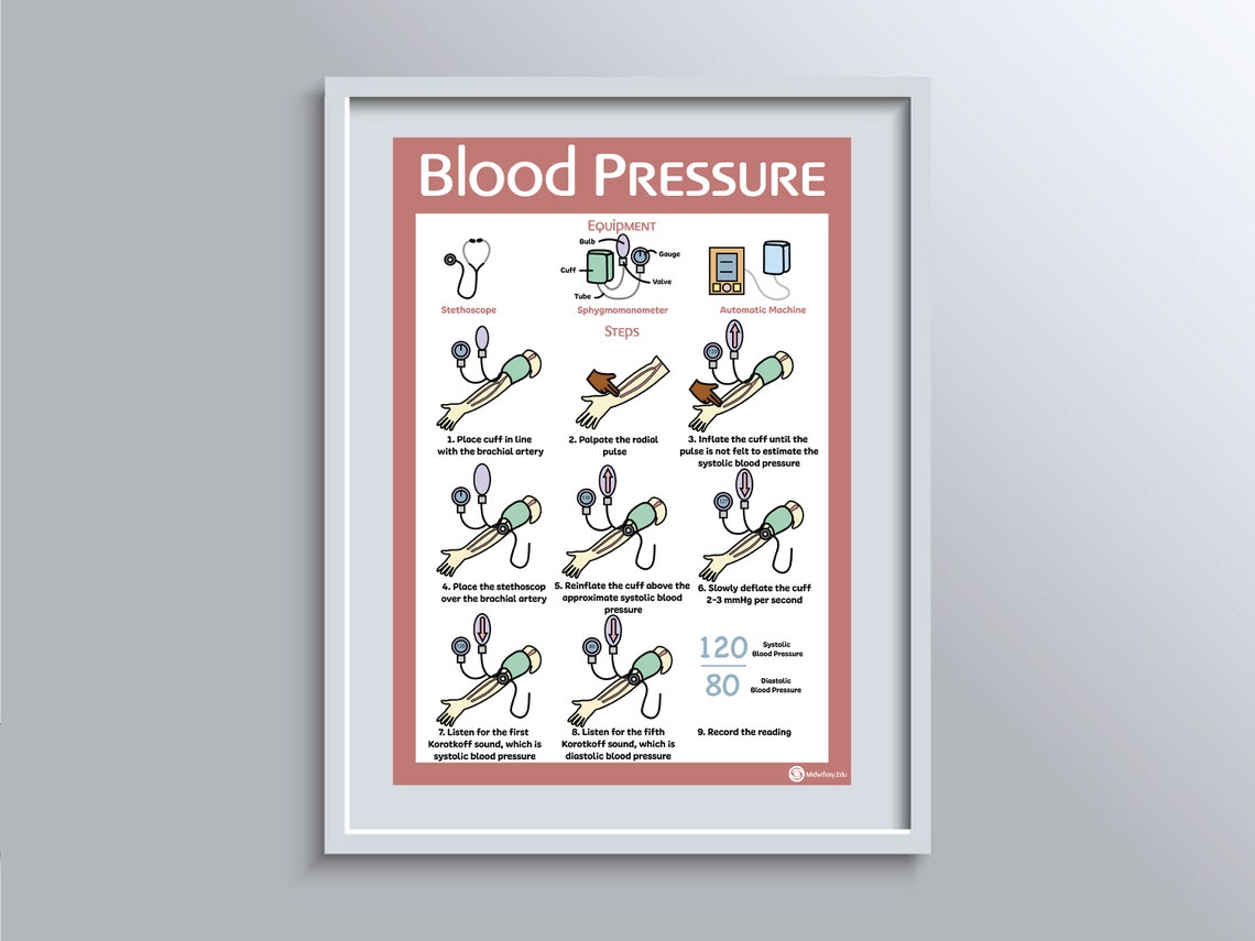 Blood Pressure Educational Poster - Etsy