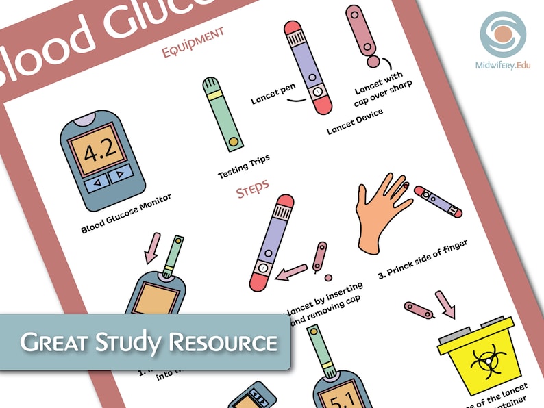 Blood Glucose Levels Educational Poster - Etsy