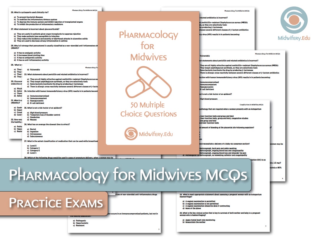 Pharmacology for Midwives 50 Multiple Choice Questions (mcqs) - Etsy