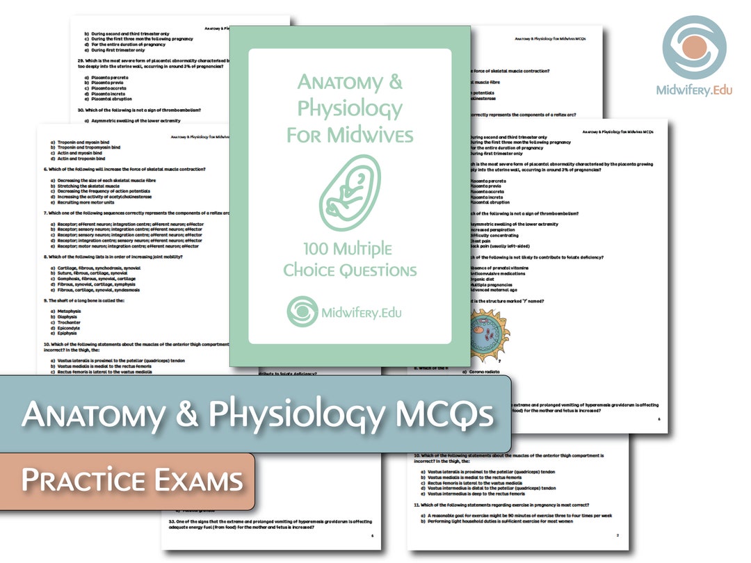 Anatomy & Physiology for Midwives 100 Multiple Choice Questions (mcqs ...