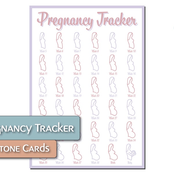 Pregnancy Tracker Poster - Etsy