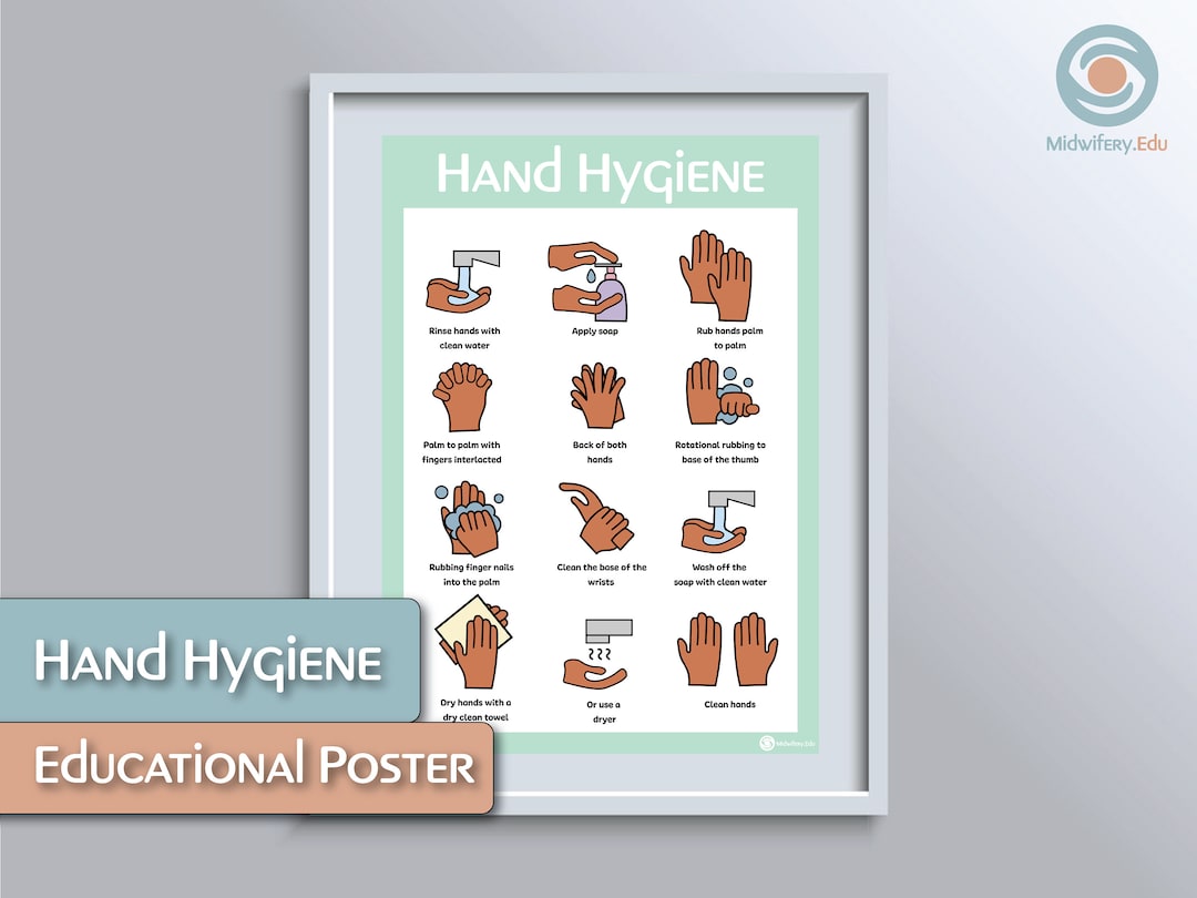 Hand Hygiene Educational Poster - Etsy