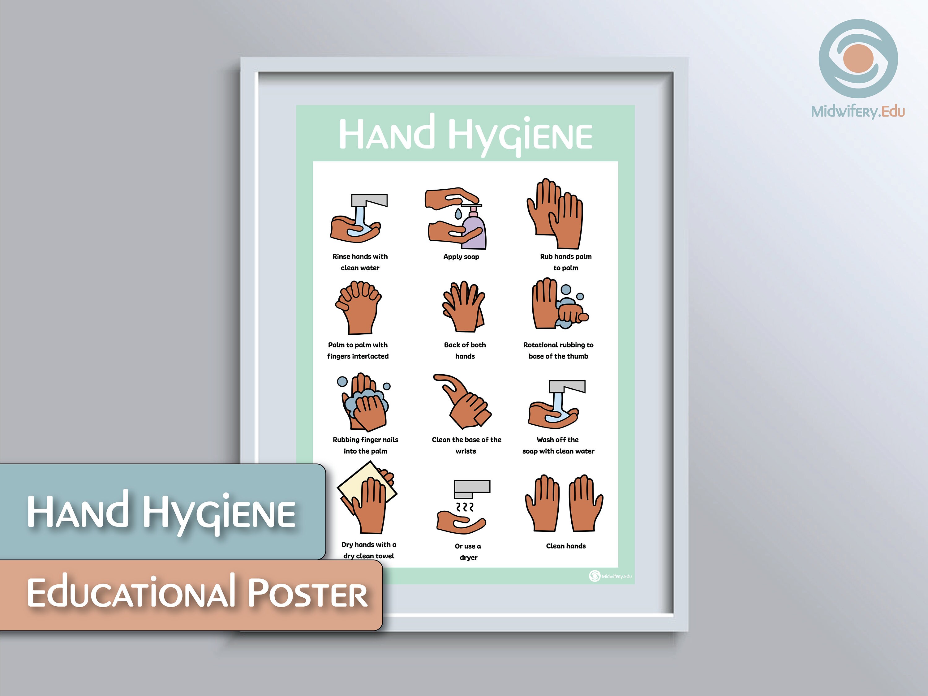 Hand Hygiene Educational Poster - Etsy