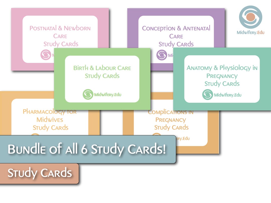 Midwifery Study Card Bundle - 360 Study Cards - Etsy Australia