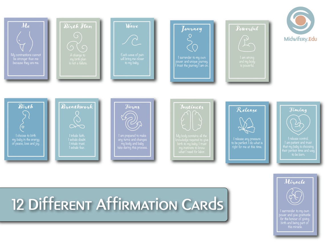 Labor and Birth Affirmation Cards - Etsy