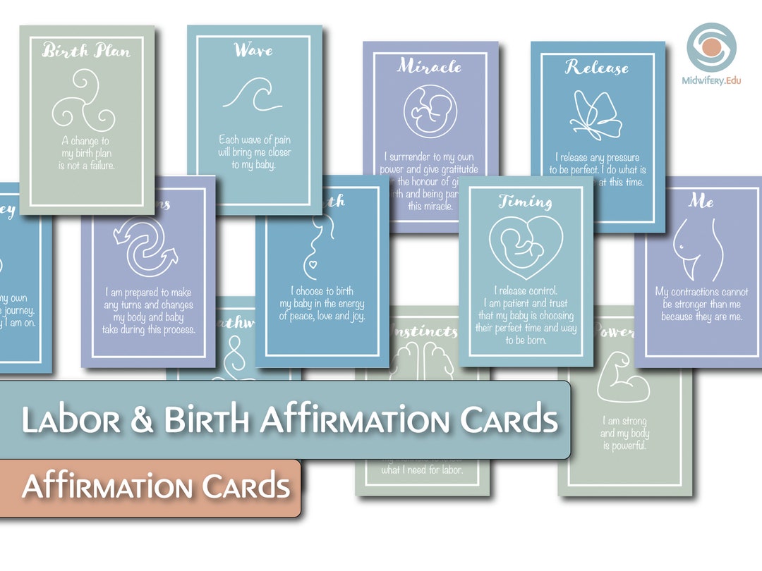 Labor and Birth Affirmation Cards - Etsy