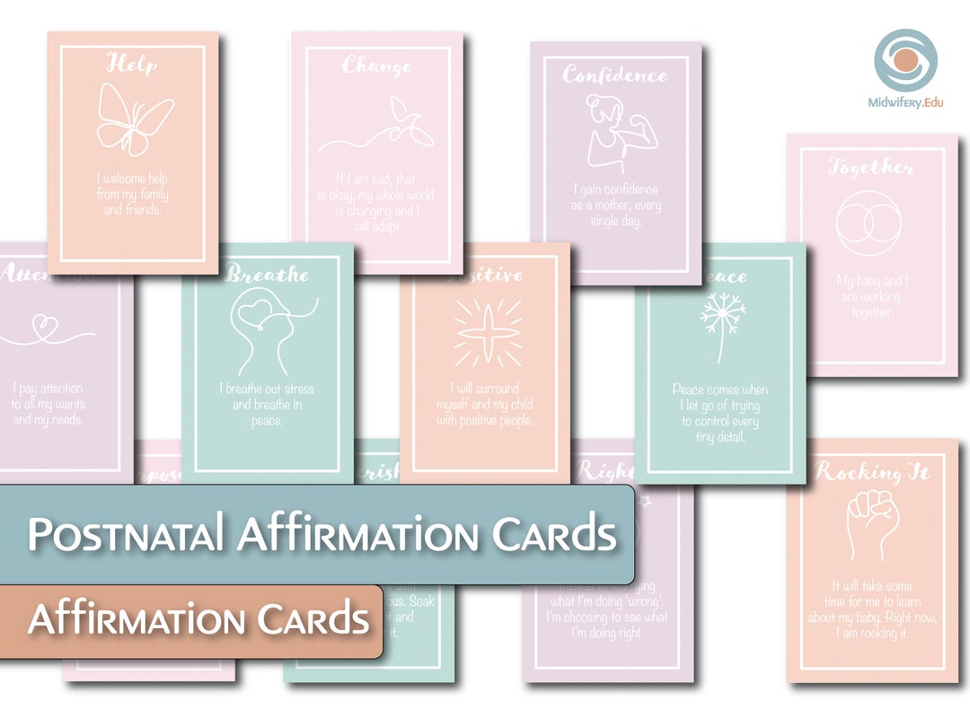 Postnatal Affirmation Cards - Etsy