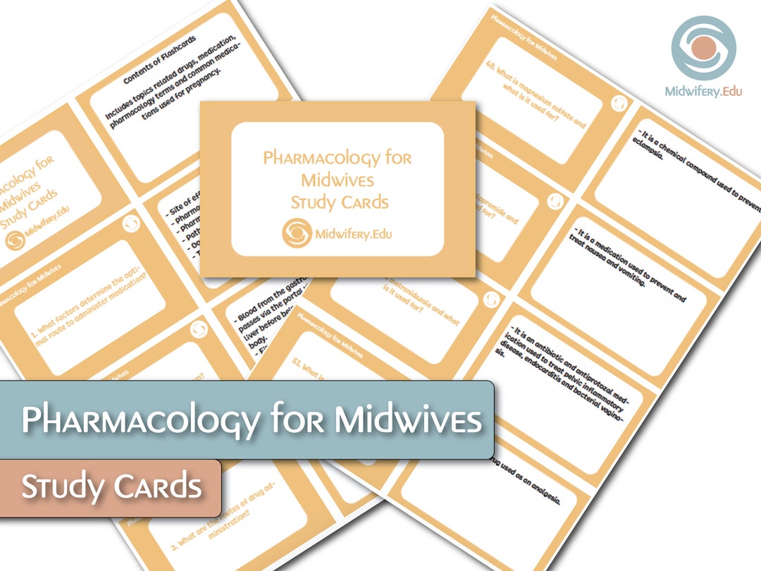 Pharmacology for Midwives Study Cards - Etsy
