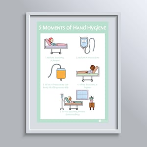 5 Moments of Hand Hygiene Educational Poster - Etsy