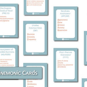 Midwifery Mnemonic Cards - Etsy