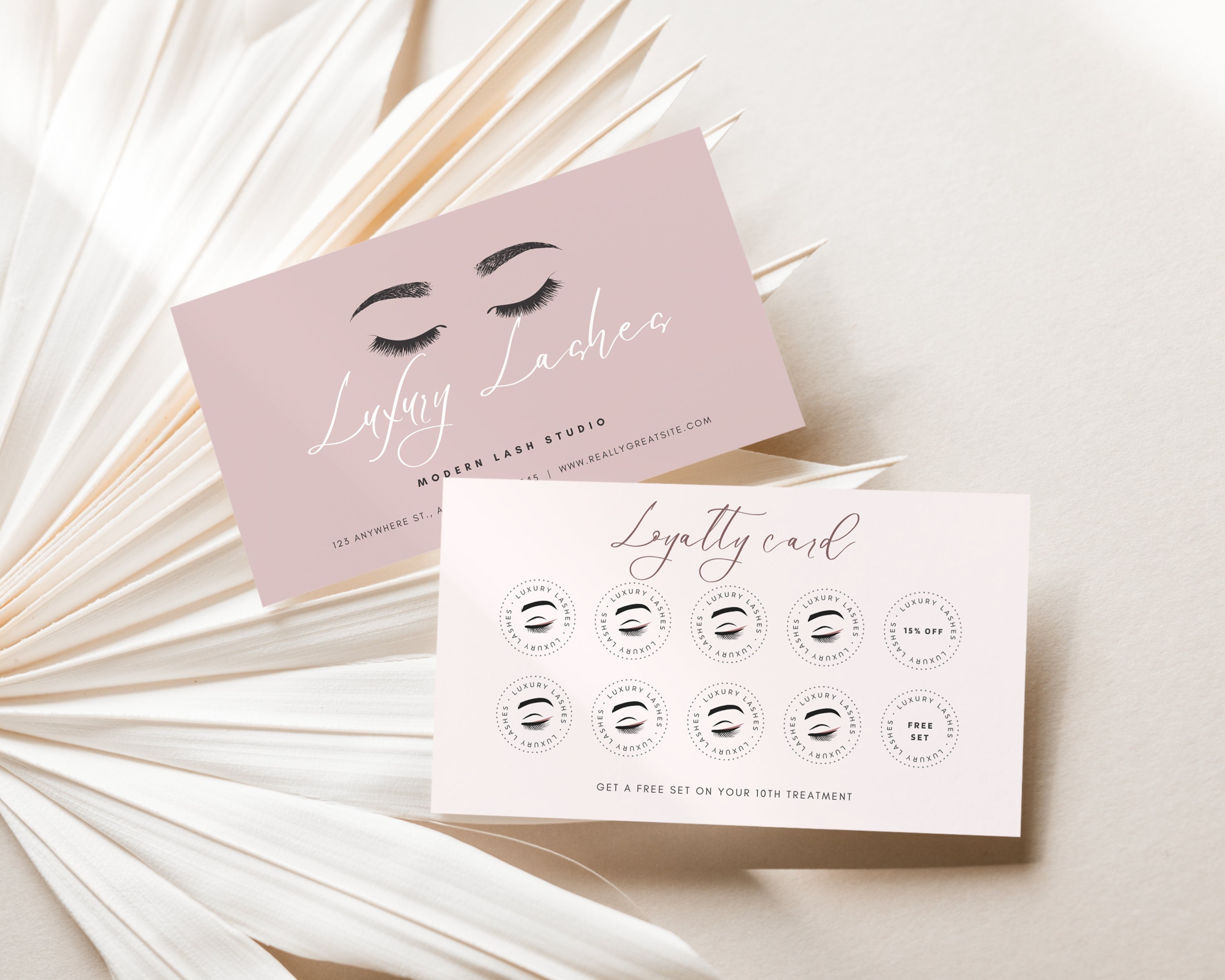 Loyalty Card Lashes Editable Lash Loyalty Card Template Lash Discount ...