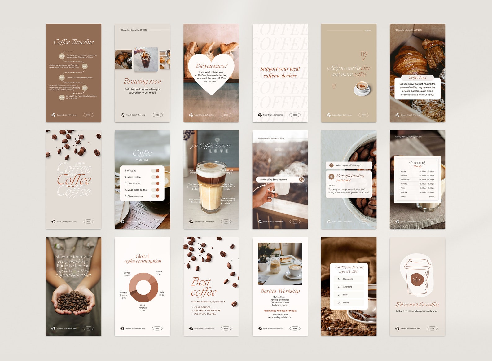 Coffee Shop Instagram Templates Coffee House Templates Coffee - Etsy