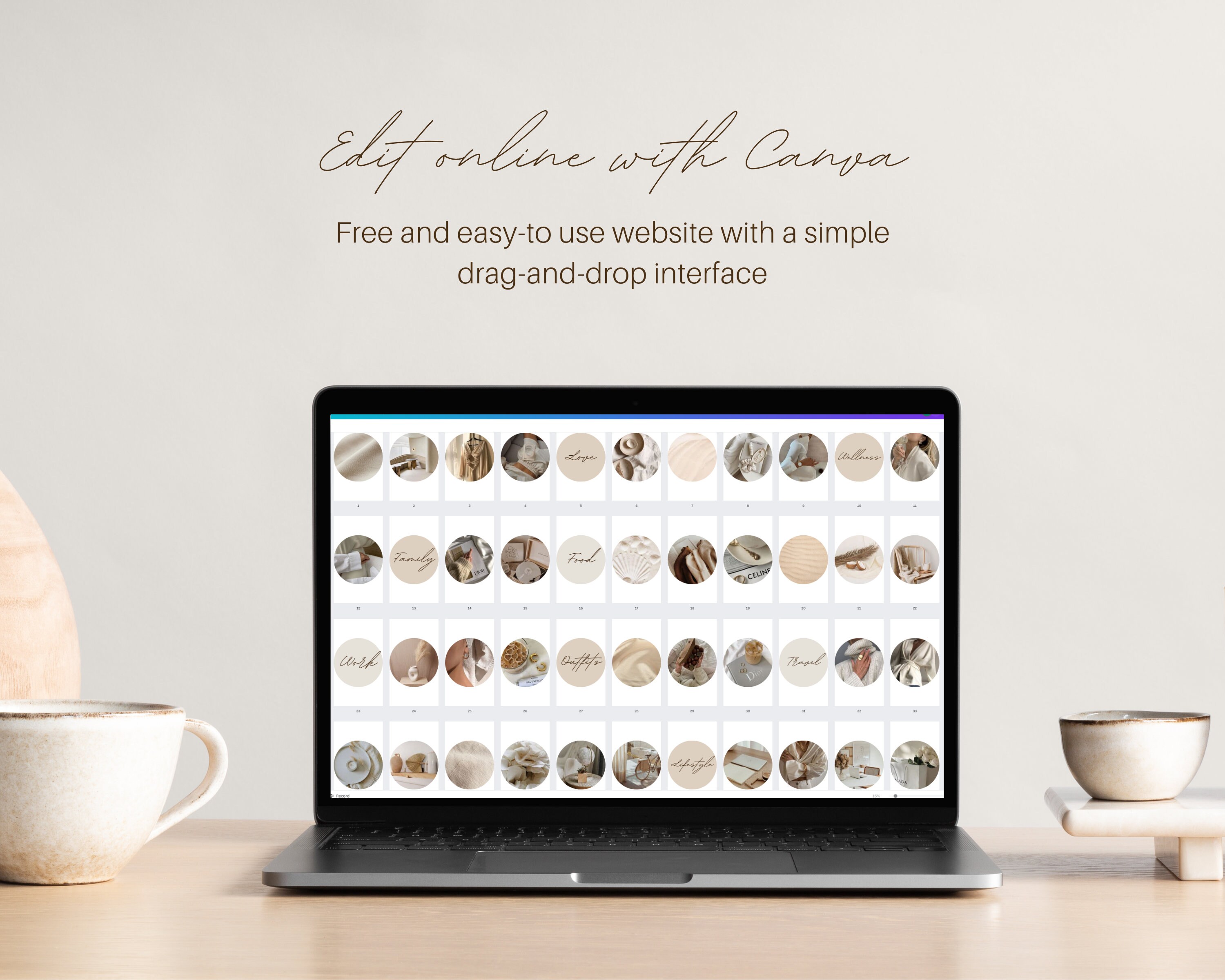 Neutral Instagram Story Highlight Covers Lifestyle Instagram - Etsy