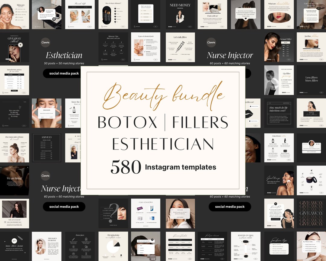 Botox Template Bundle Botox and Filler Templates Pack Aesthetics ...