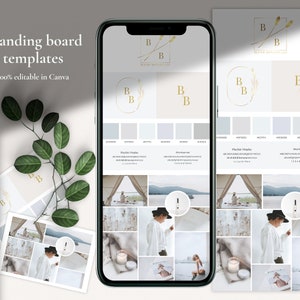 Canva Brand board template Editable mood board template | Etsy
