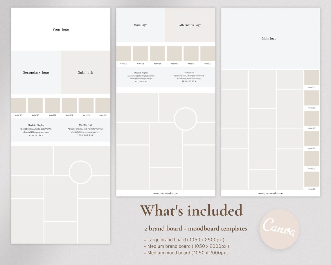 Canva Brand board template Editable mood board template | Etsy