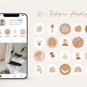 Boho Instagram Highlight Icons Abstract Ig Story Highlight Covers ...