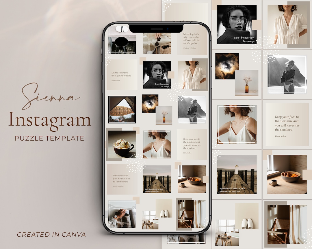 Dark Instagram Layout Instagram Puzzle Feed Instagram Feed Design IG ...