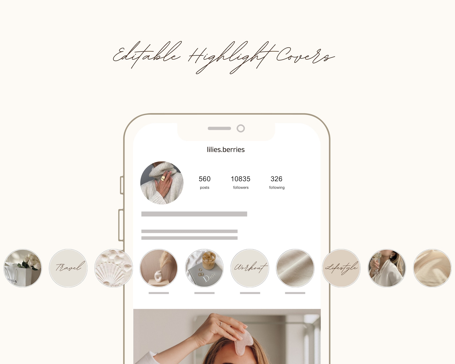 Neutral Instagram Story Highlight Covers Lifestyle Instagram - Etsy