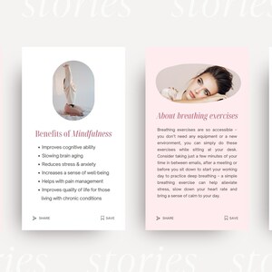 Pink Health and Wellness Templates Wellness Social Media Templates ...