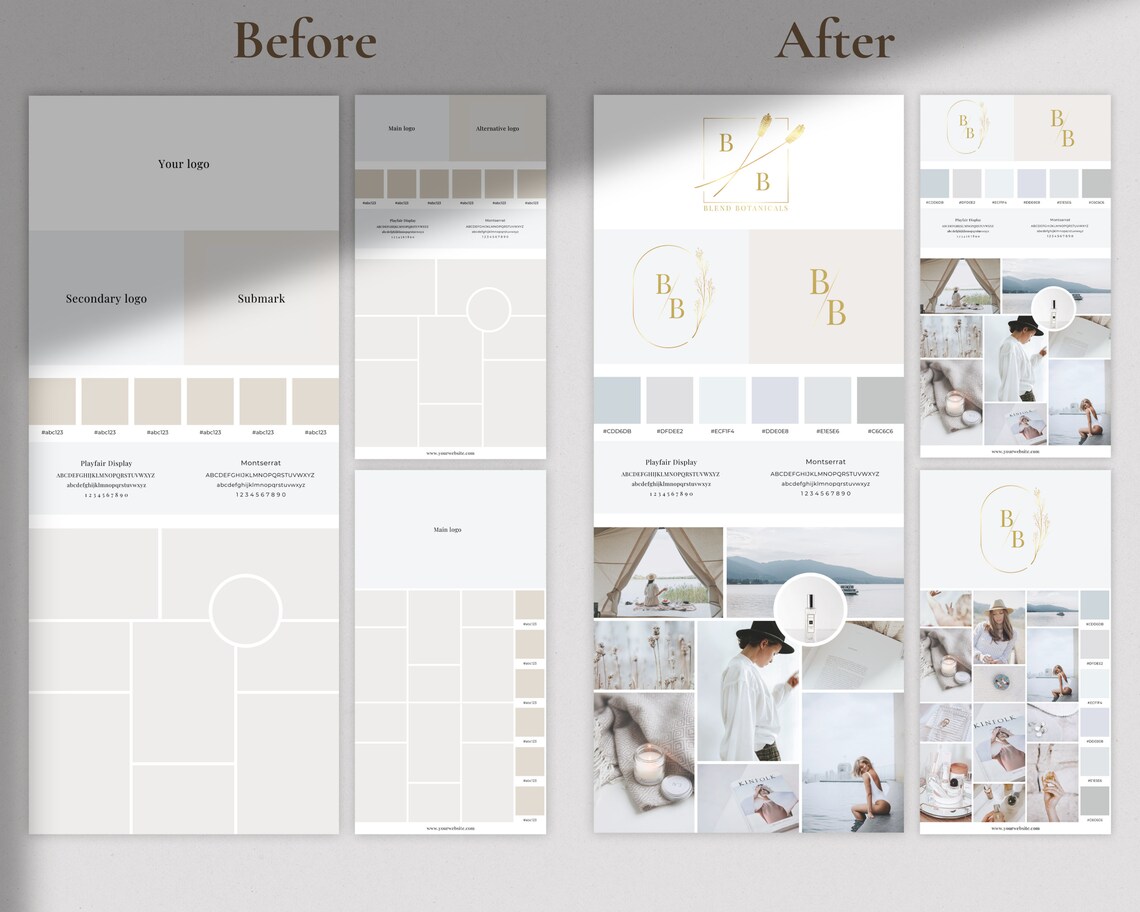 Canva Brand board template Editable mood board template | Etsy