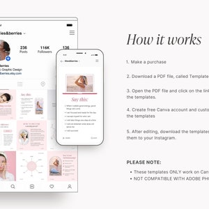Pink Health and Wellness Templates Wellness Social Media Templates ...