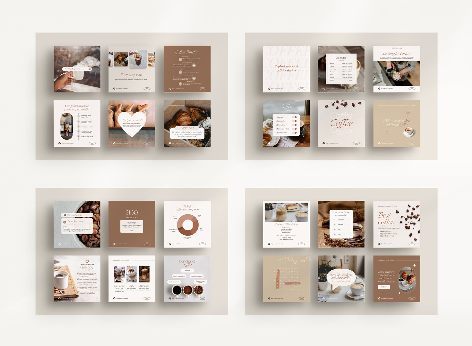 Coffee Shop Instagram Templates Coffee House Templates Coffee - Etsy