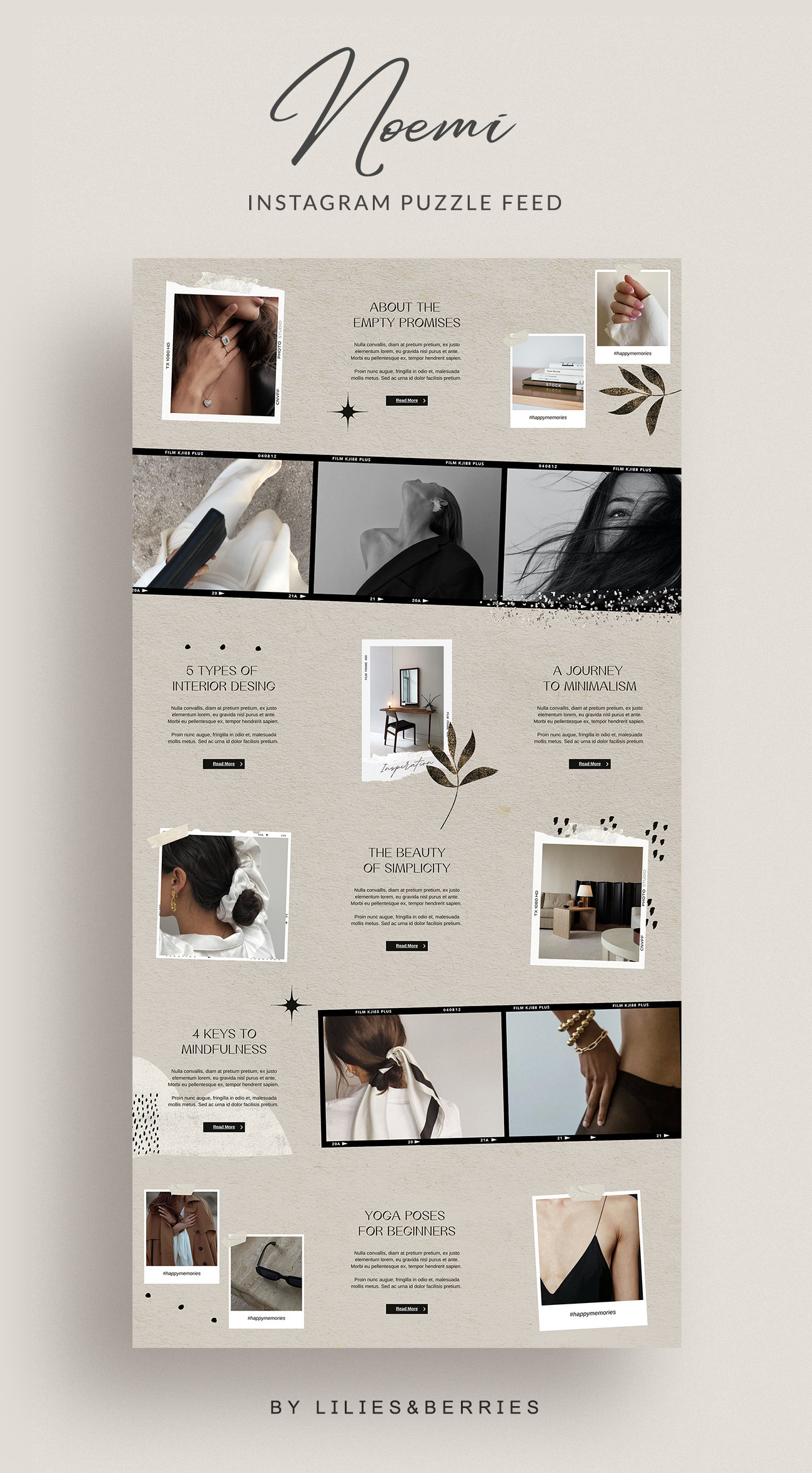 Dark Instagram Puzzle Feed Fashion Instagram Puzzle Template Instagram ...