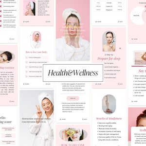 Health and Wellness Instagram Templates Wellness Posts Wellness Social ...