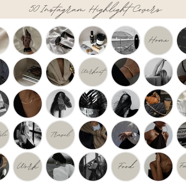 Instagram Highlight Covers Black - Etsy