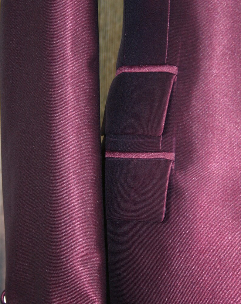 Mod Suit Talior Fitted Suit is a Beauty Wine Tonic Fabric. Hand Cut ...