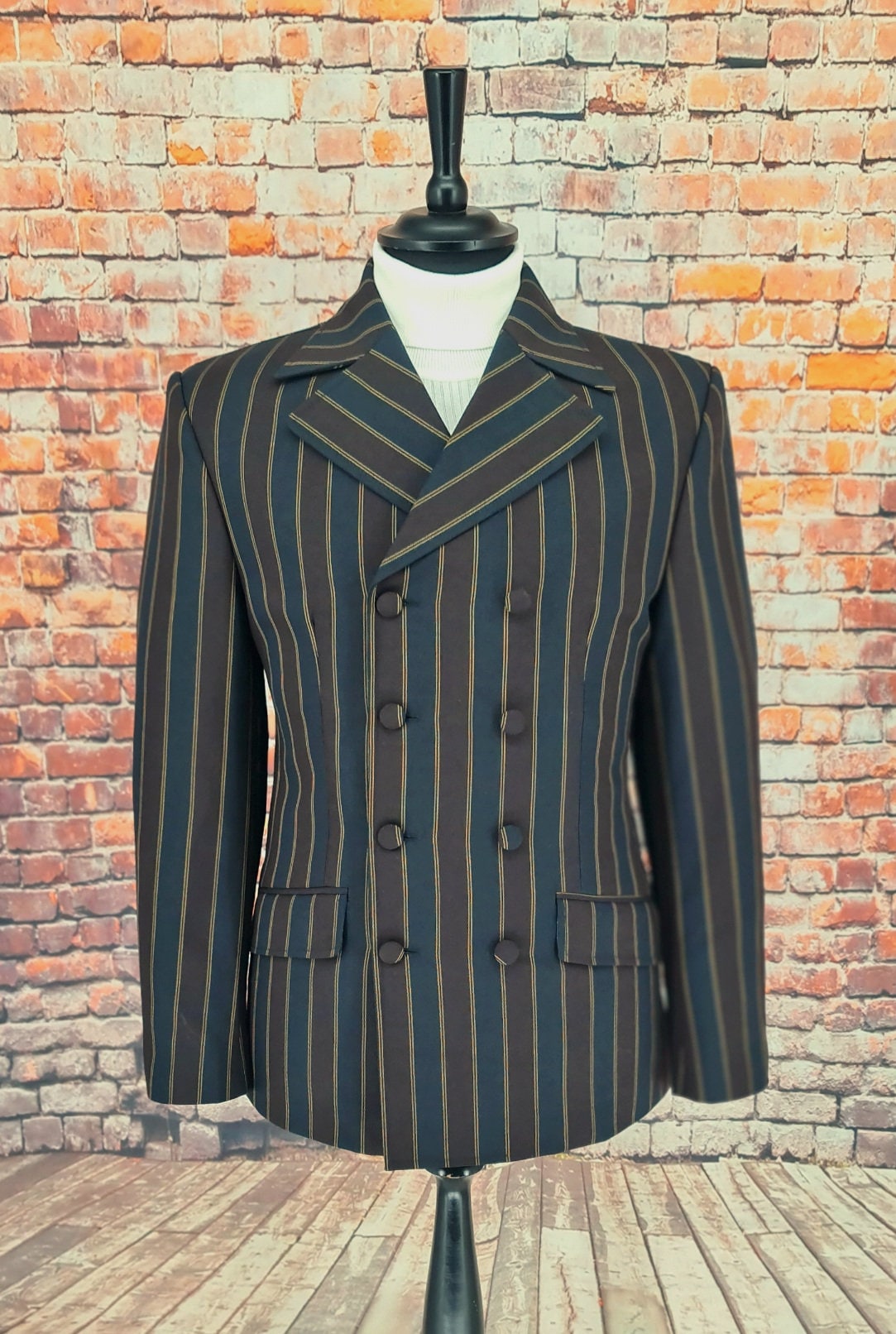 Navy & Burgundy Striped Boating Blazer Mod Jacket Striped Jacket Sport ...