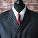 Mod Suit Double Breasted Suit Black and White Pinstripe 100% Wool Mix ...