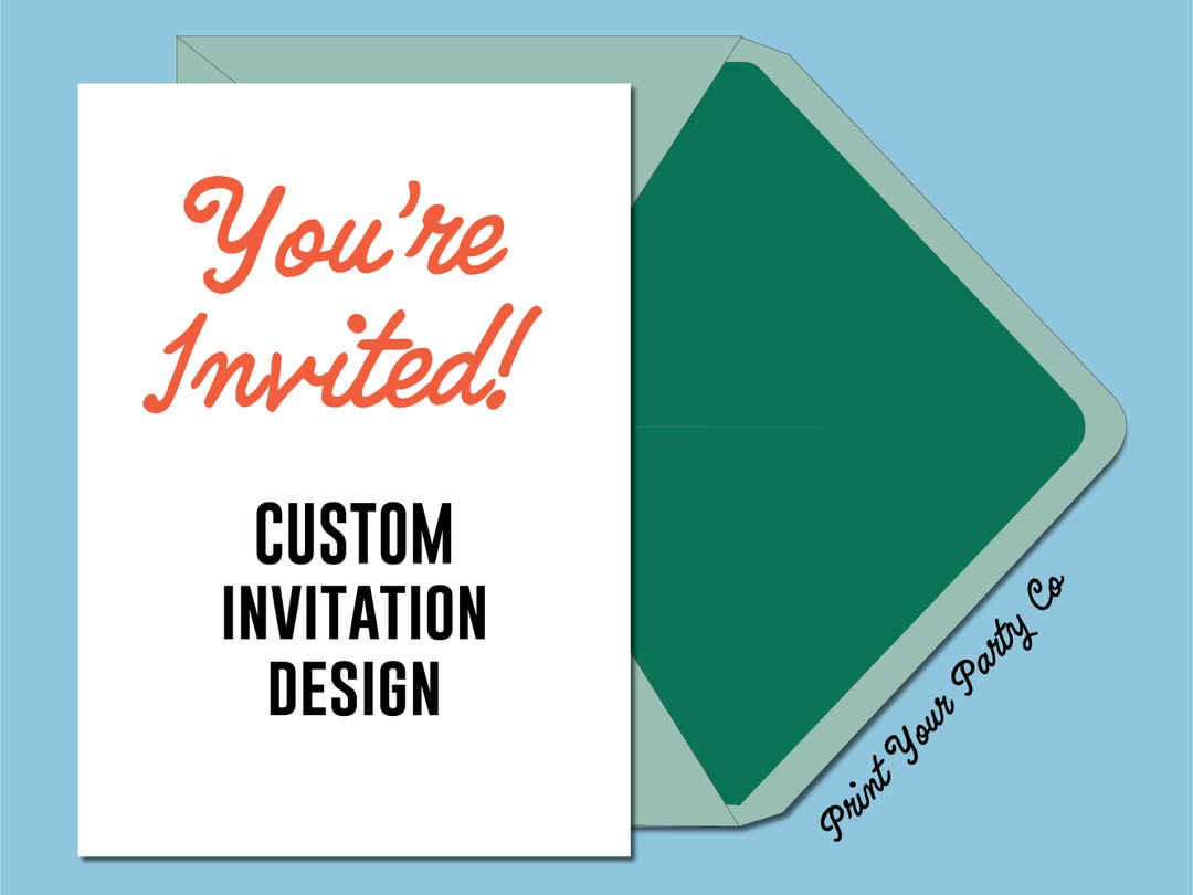 Custom Invitation Design_digital Download - Etsy