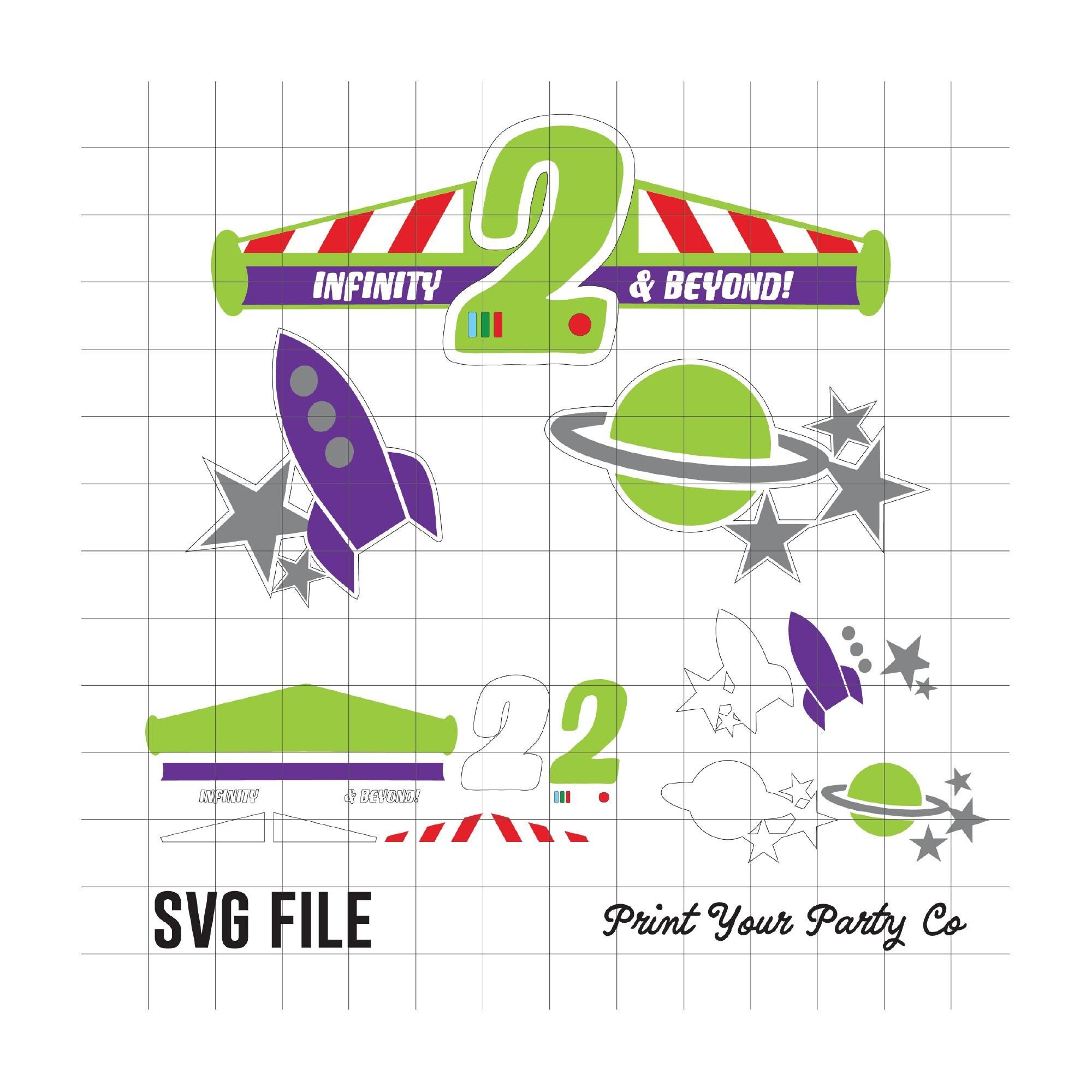 2 Infinity & Beyond Cake Topper SVG File - Etsy