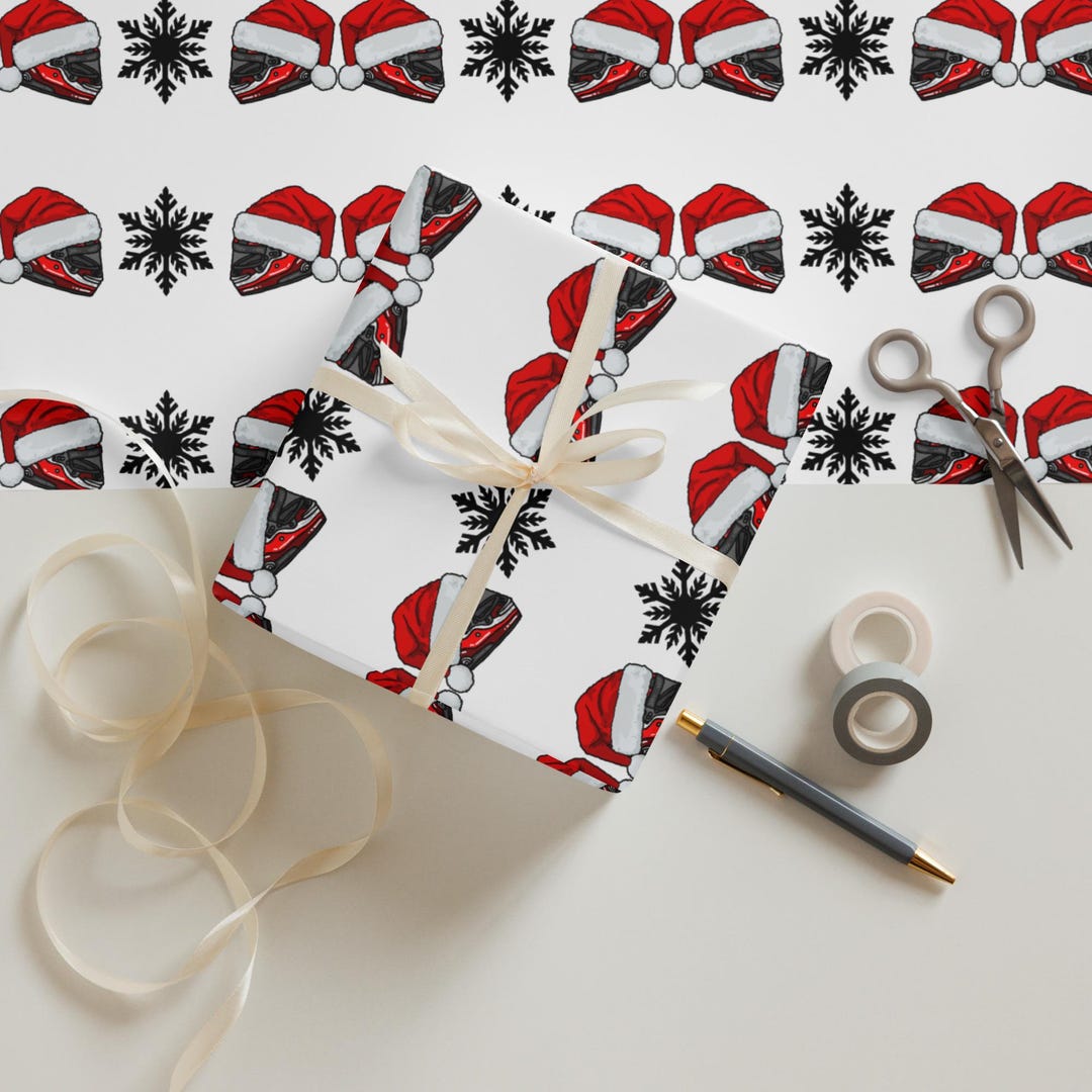 F1 Santa Wrapping Paper Sheets - Etsy